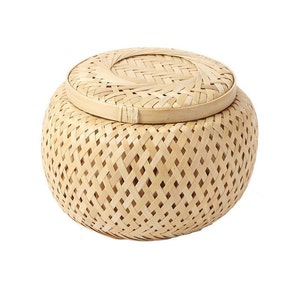 Woven Bamboo Box, Handmade Knitting, Tea / Confectionery / Gift - Etsy