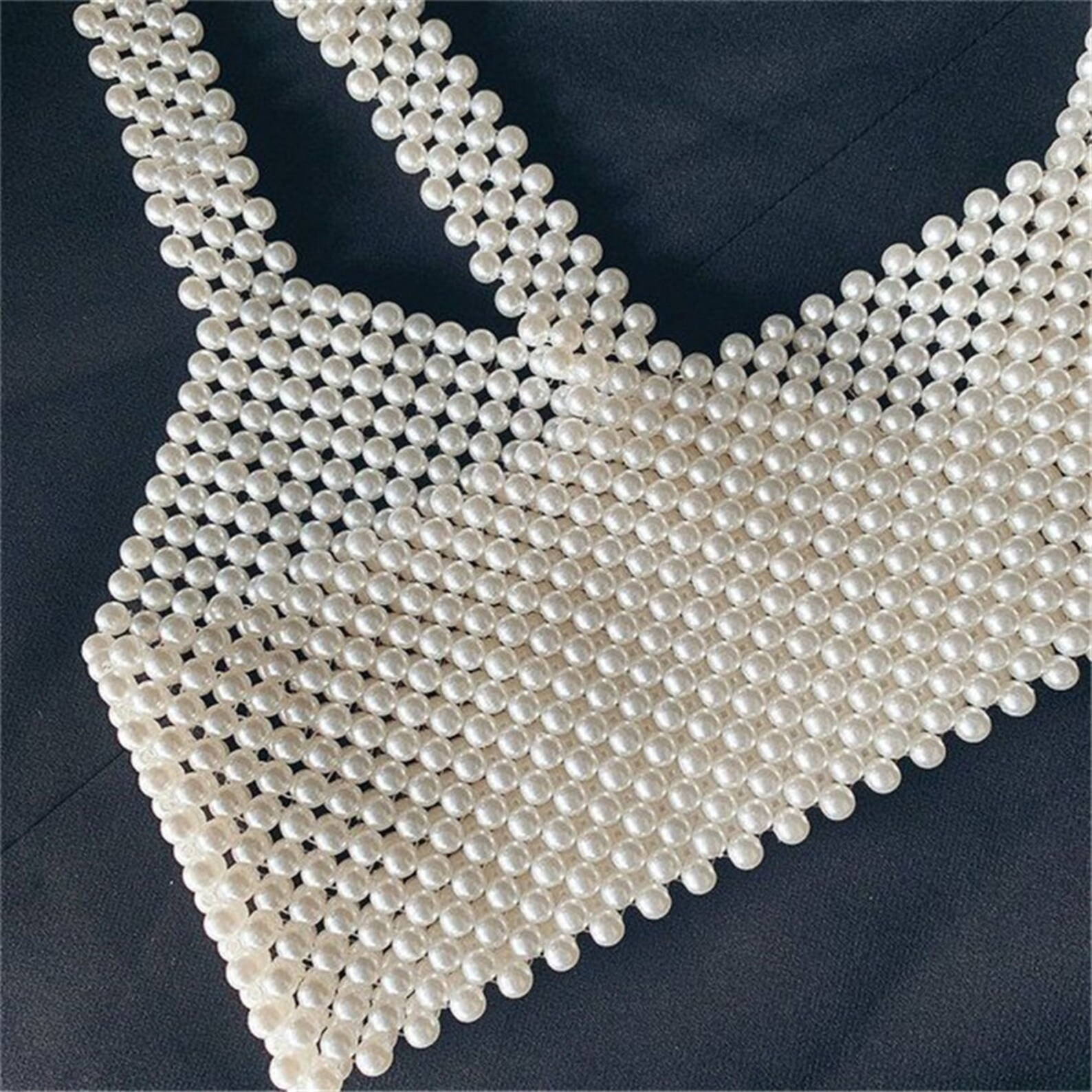 Vintage Style Luxury Pearl Beaded Vest Pearl Top Bride Pearl - Etsy