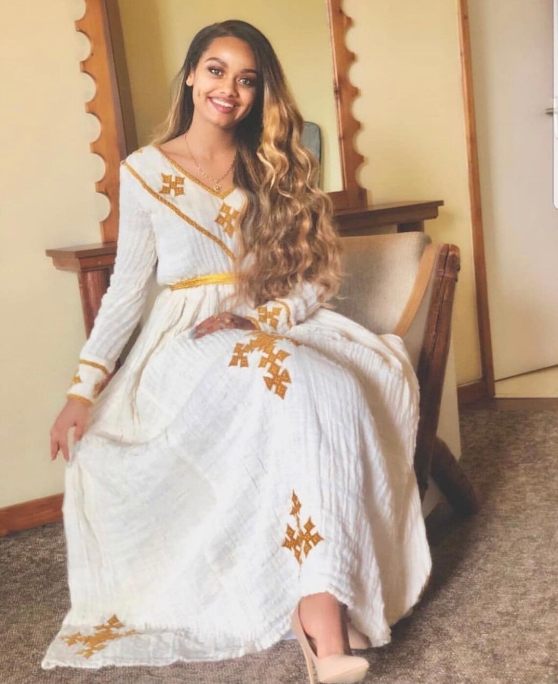 Glamorous Ethiopian Traditional Dress, Habesha Kemis, Eritrean ...