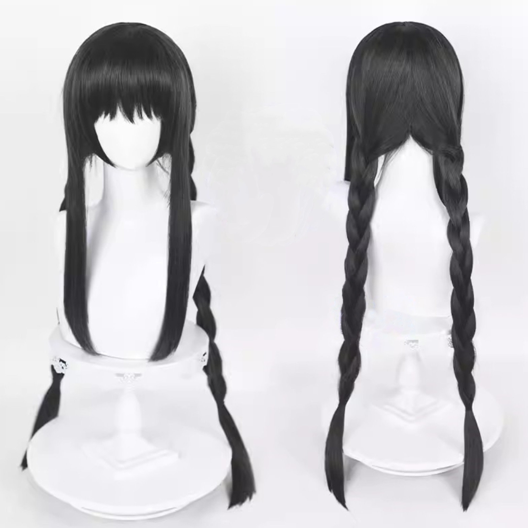 Anime Cosplay Wig, Costume Wig for Women, Black Long Wig, Halloween ...