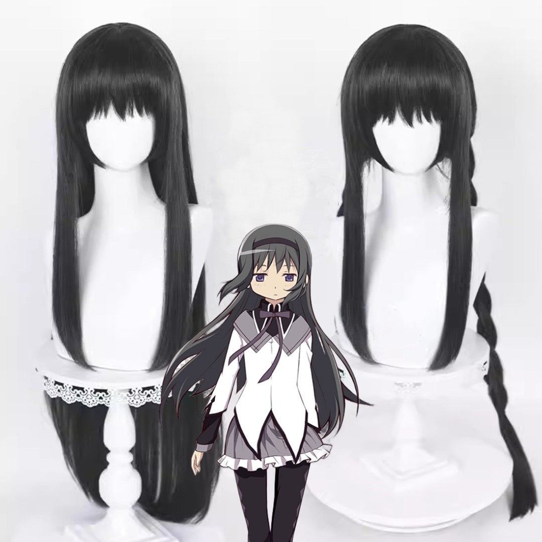 Anime Cosplay Wig, Costume Wig for Women, Black Long Wig, Halloween ...