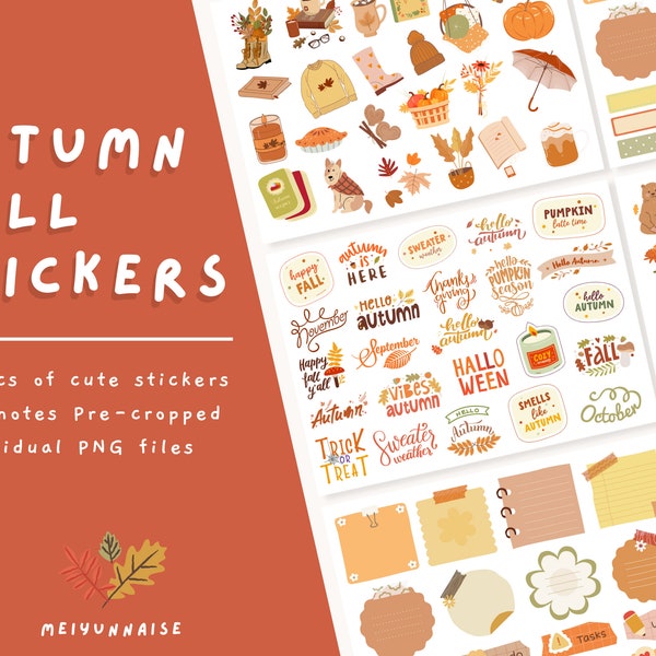 Autumn Planner Stickers - Etsy