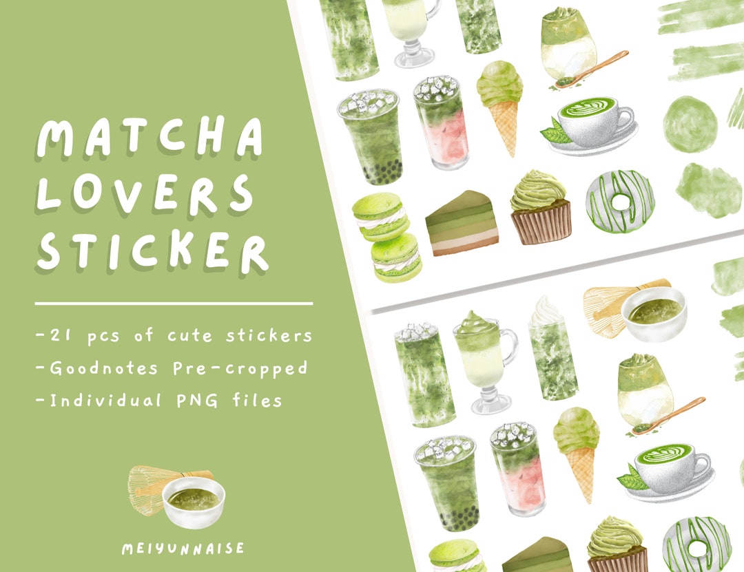 Matcha Lovers Stickers for Goodnotes | Matcha Stickers Everyday Use ...