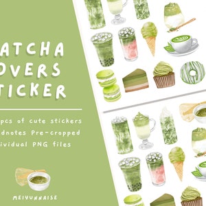 Matcha Lovers Stickers for Goodnotes | Matcha Stickers Everyday Use ...