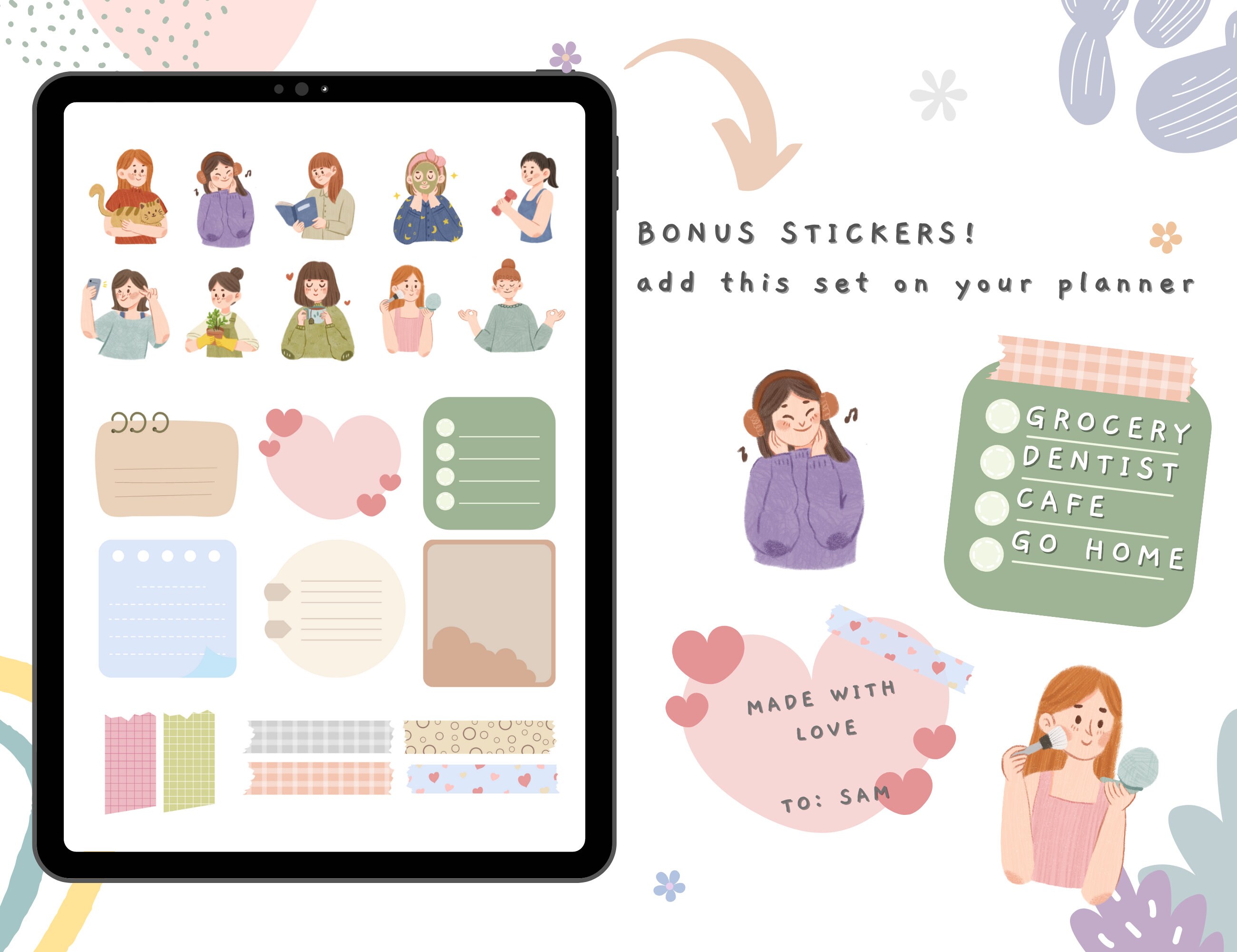 Adorable Home Stickers Cute Aesthetic Stickers Student - Etsy