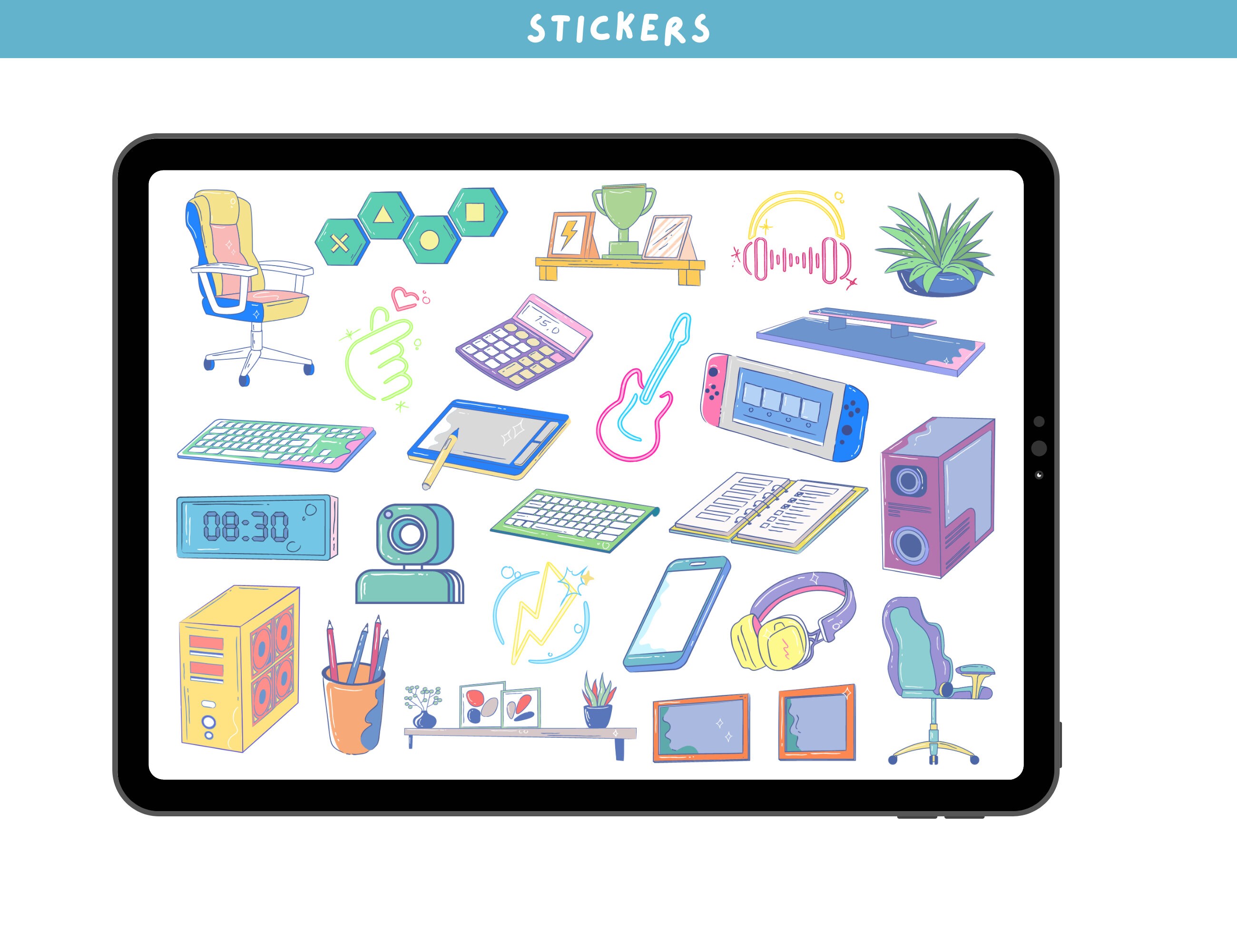 Cute Student Sticker, Gen-z Room Stickers,cute Digital Stickers for ...