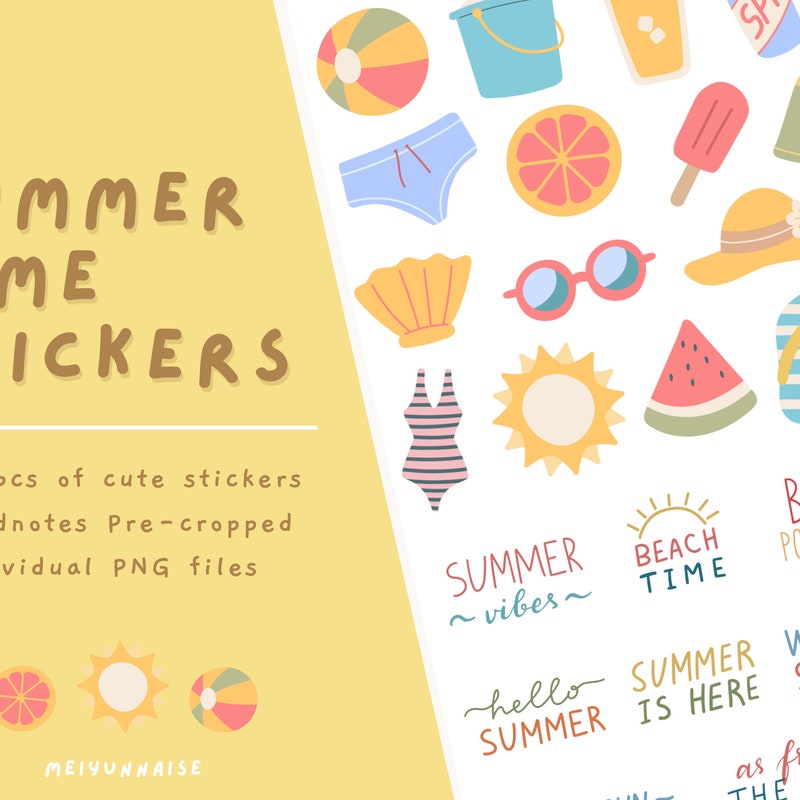Summer Aesthetic Stickers - Etsy