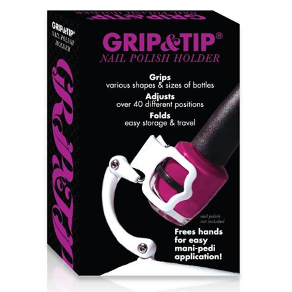 Grip and Tip Nail Polish Holder - Holds Your Nail Polish at the Exact ...