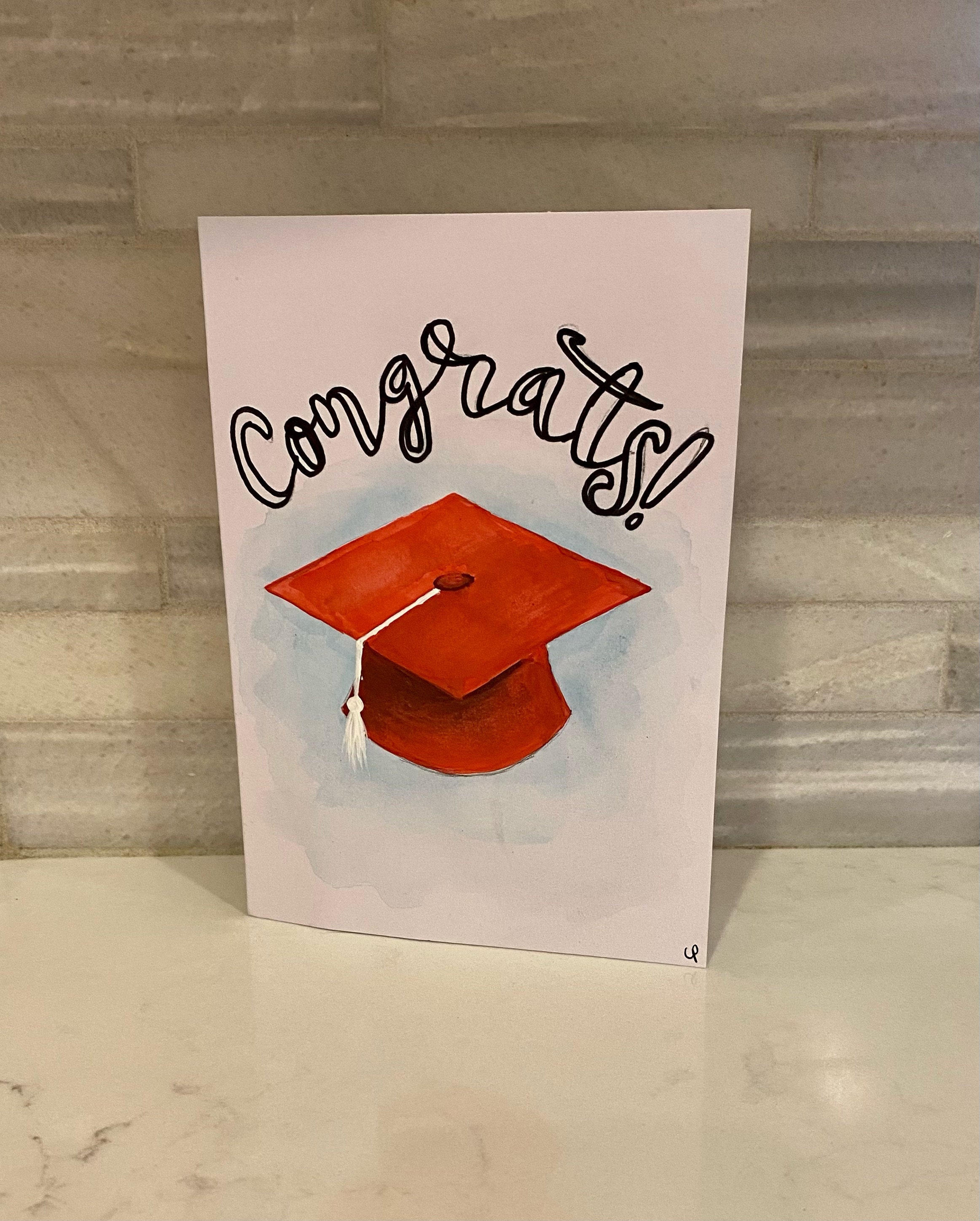 Customized, Hand Painted, Watercolor Graduation Cards - Etsy
