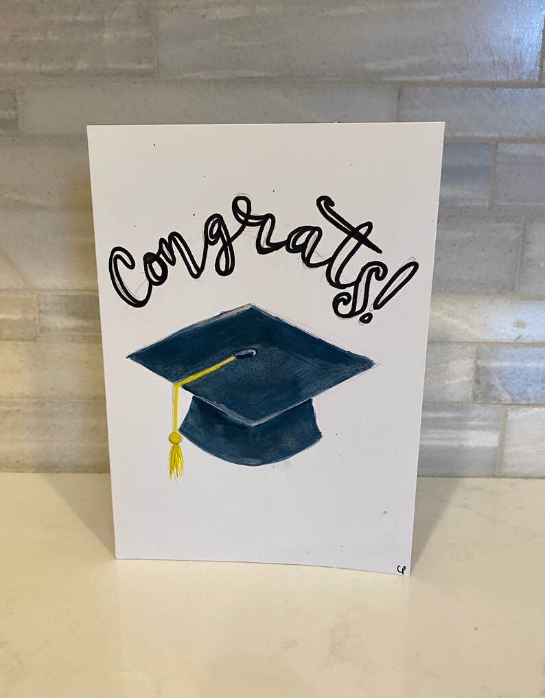 Customized, Hand Painted, Watercolor Graduation Cards - Etsy