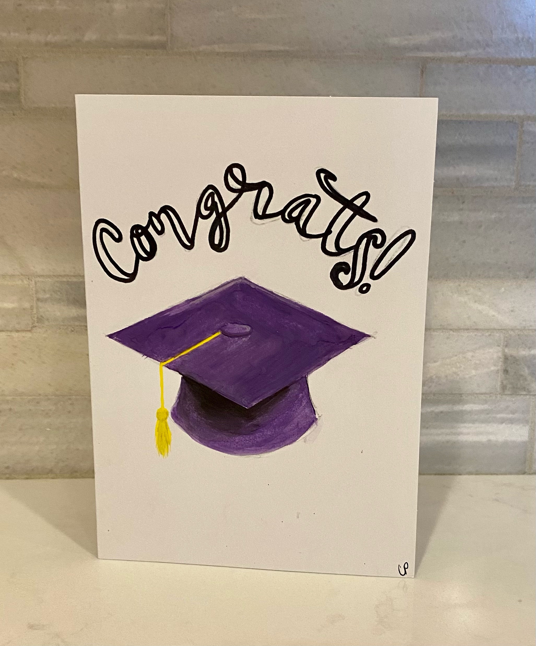 Customized, Hand Painted, Watercolor Graduation Cards - Etsy