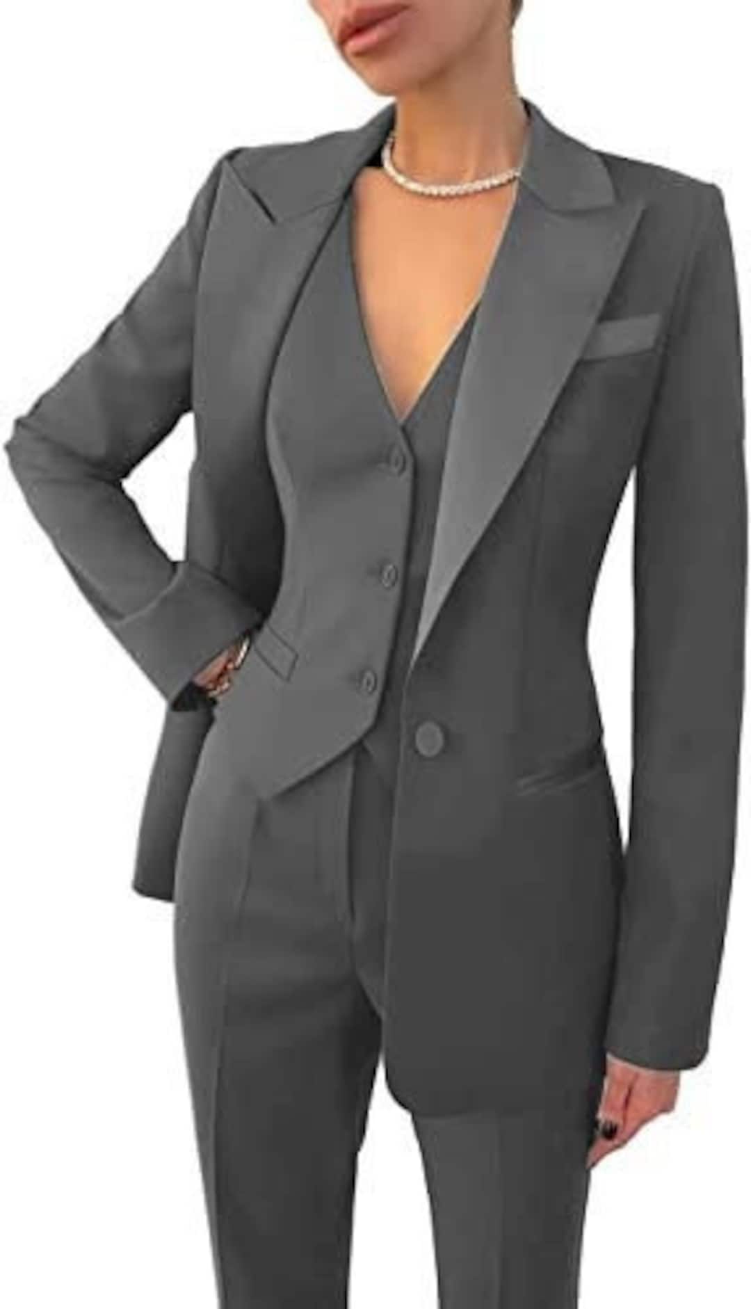 Women 3 Piece Tuxedo Suit Set Women Pant Suit Wedding Tuxedo Women Business Prom Lesbian Womens