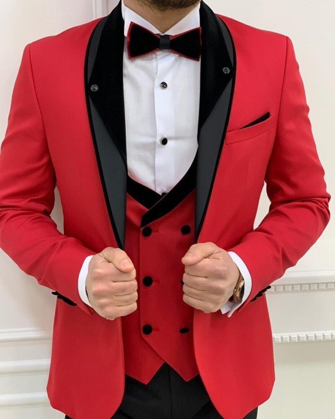 Men's 3 Piece Wedding Suit Tuxedo Wedding Indian Formal Groomsmen Party ...