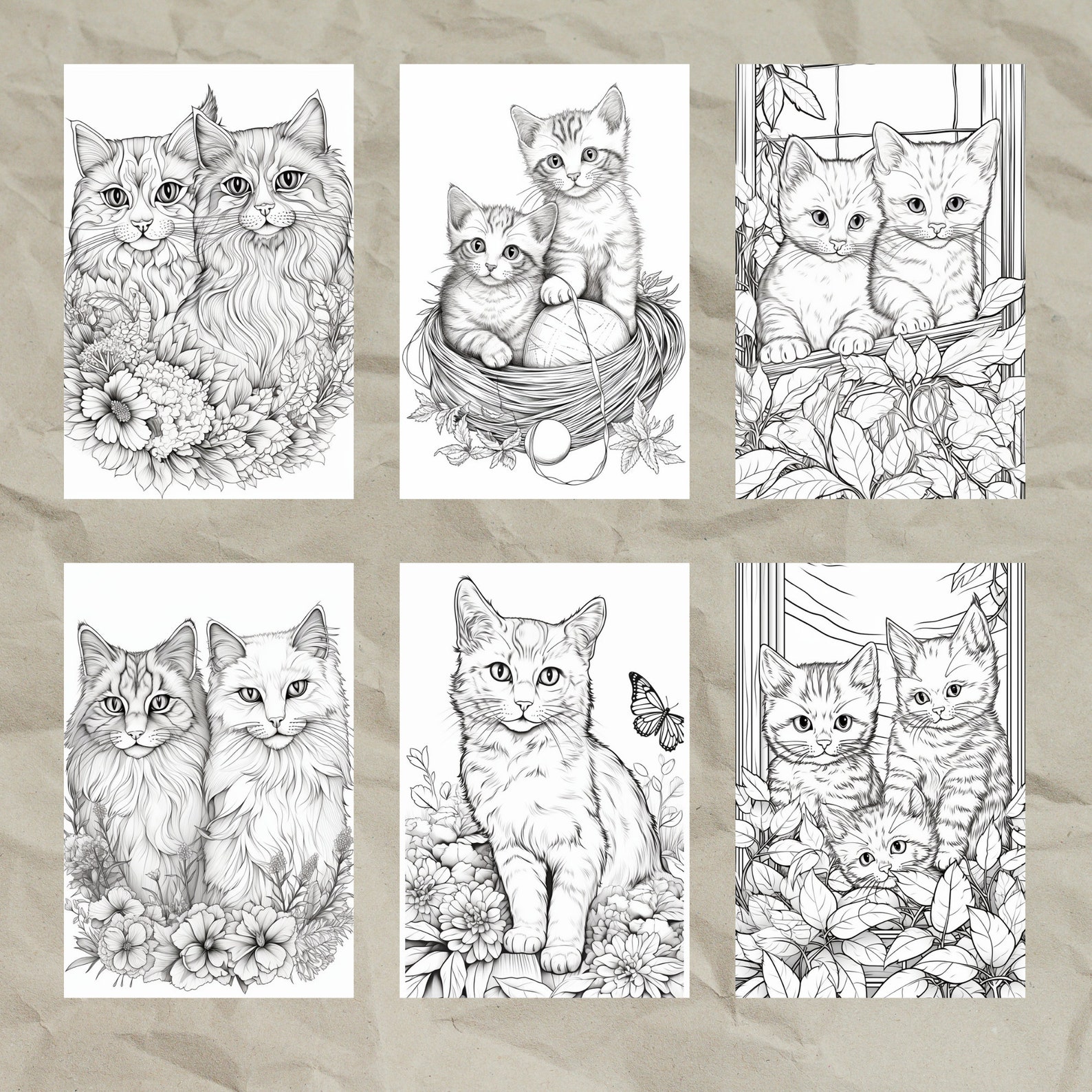 Meow-tastic Cat Coloring Book | Adult & Kid Friendly | 35 Pages ...