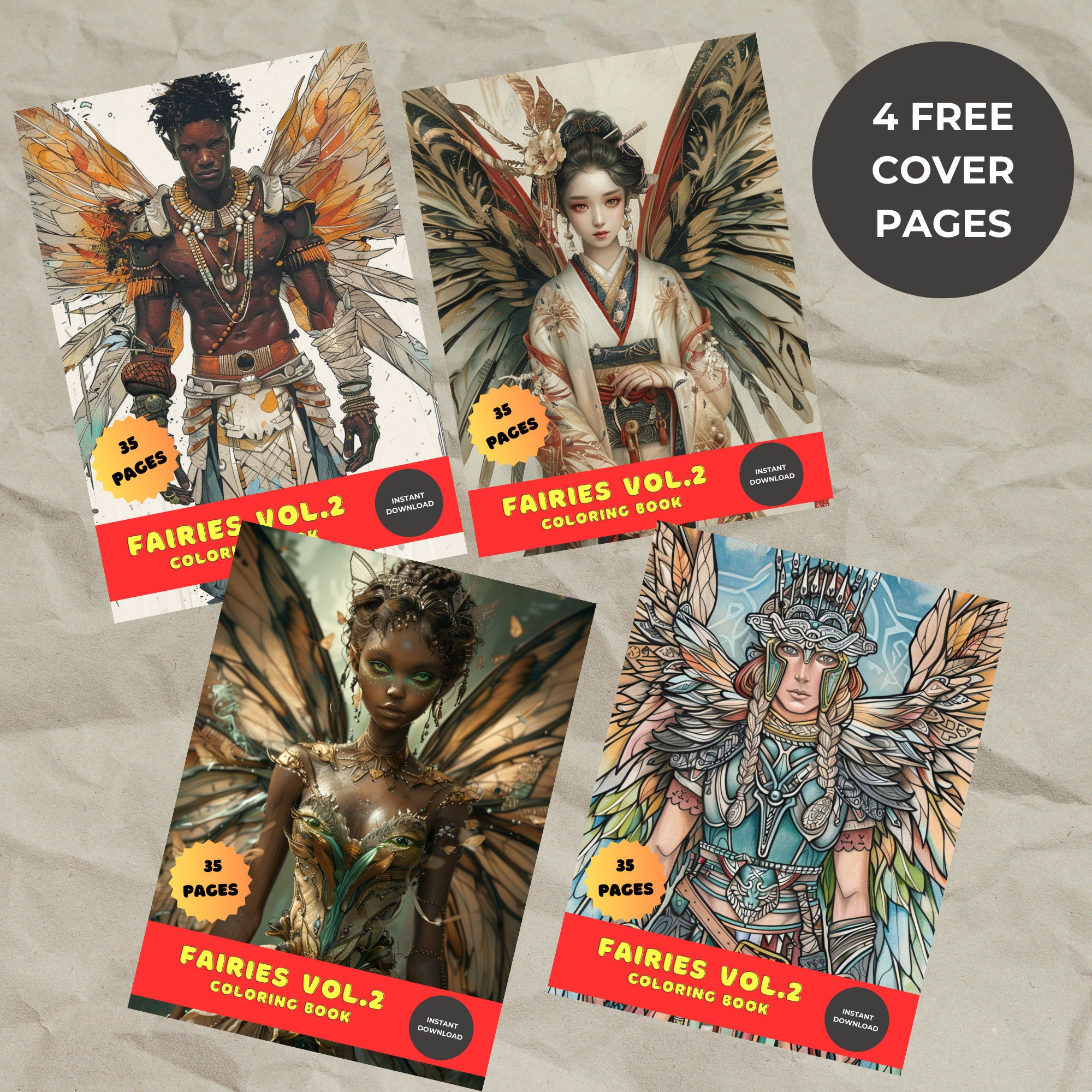 The World of Fairies VOL.2 Coloring Book Adults & Children Coloring ...