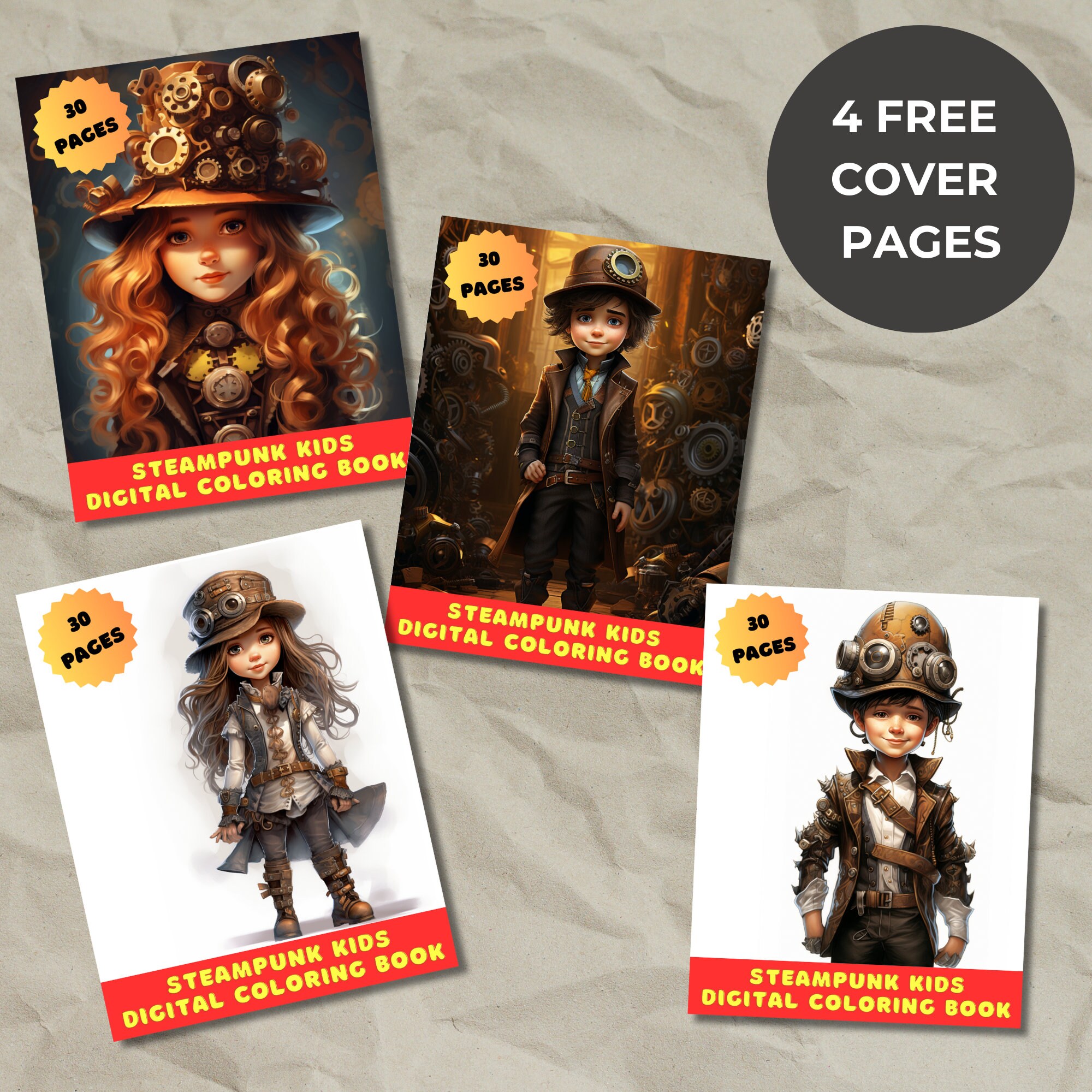 Imaginative Steampunk Fantasy Coloring Book - PDF Download, 30 Pages ...