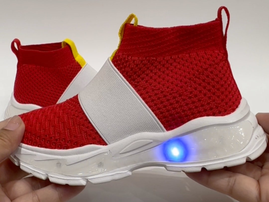 Light up Sonic Shoes for Kids LED Sonic the Hegdehog Movie - Etsy