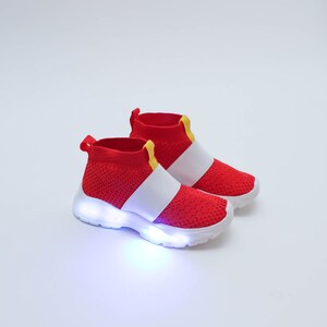 Light-up Sonic Sneakers: Red Knit Mesh, Sonic Movie Inspired - Etsy