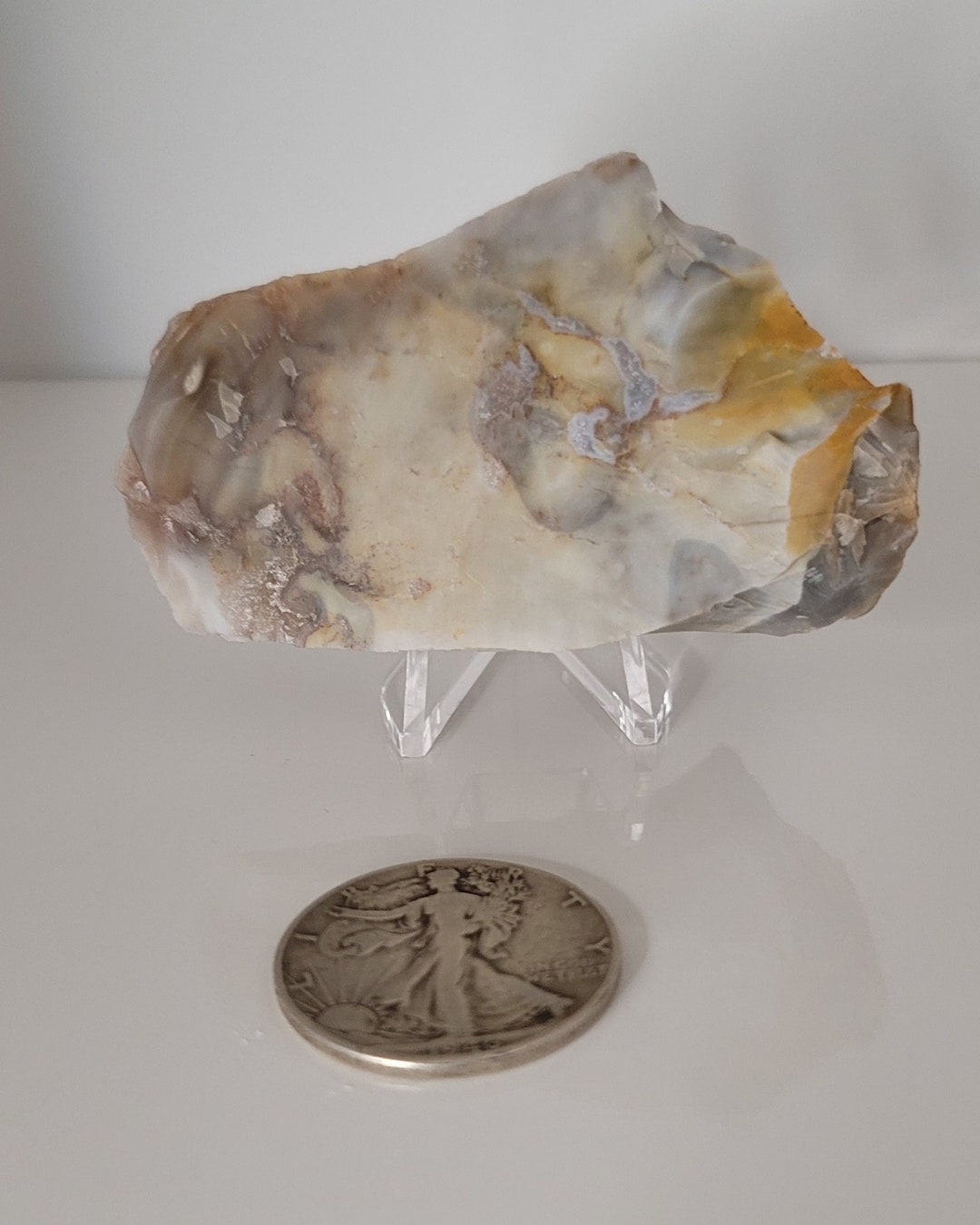 Rough Flint Ridge Stone of Chalcedony in a Wedge Shaped Palm - Etsy