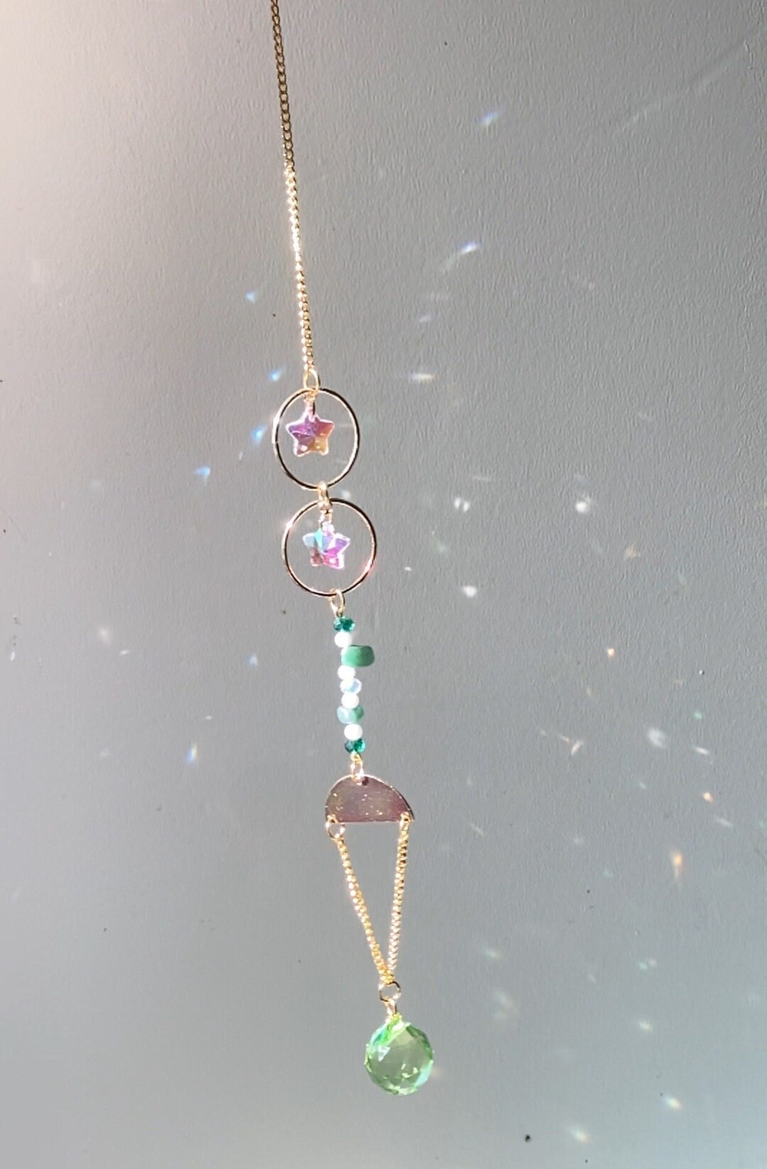 Jaded Stars Suncatcher | Sun Catcher | Crystal Suncatcher - Etsy
