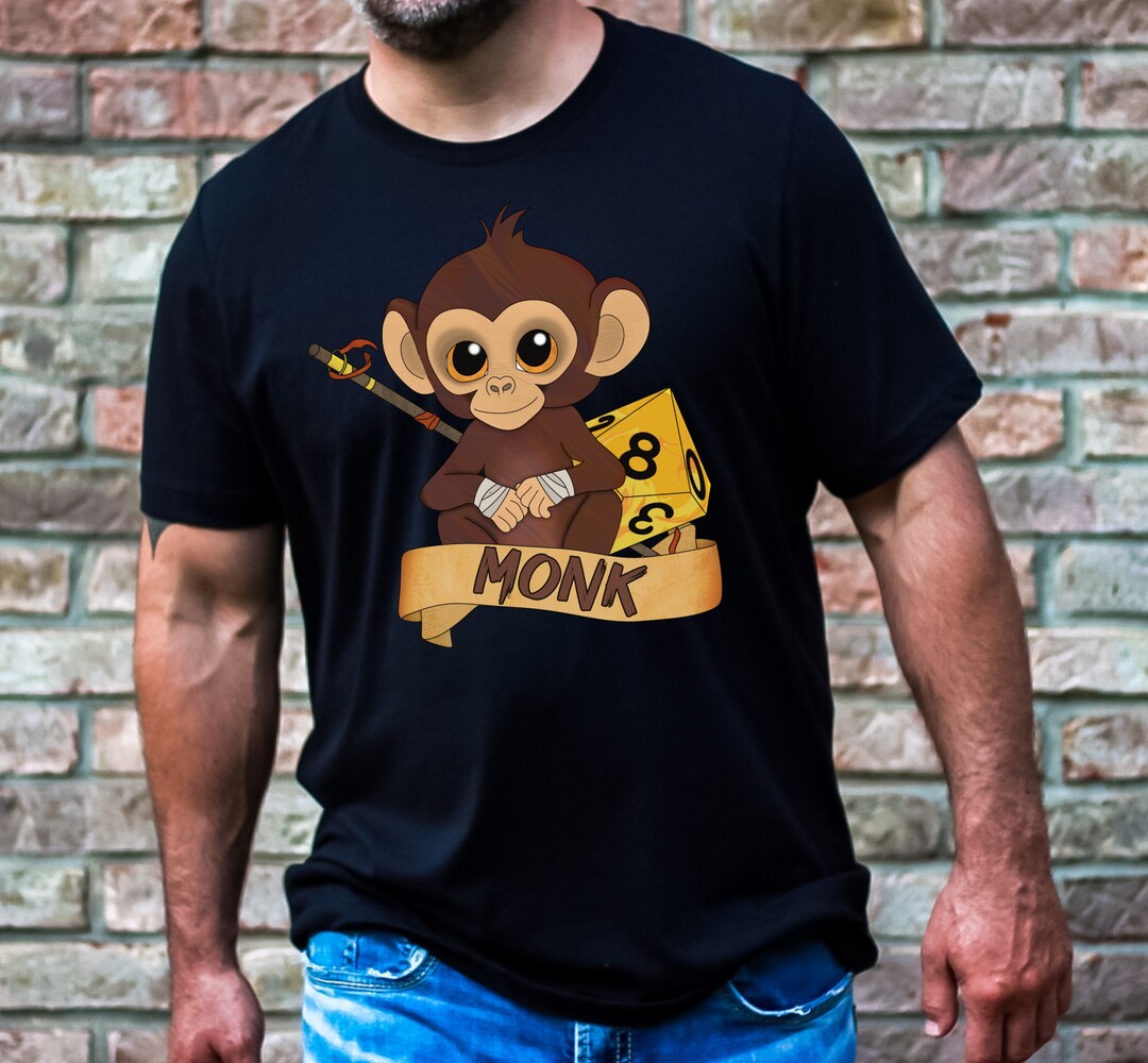 Mystical Monkey and Dice Quest Shirt | Zen Monkey T-shirt | Dungeons ...