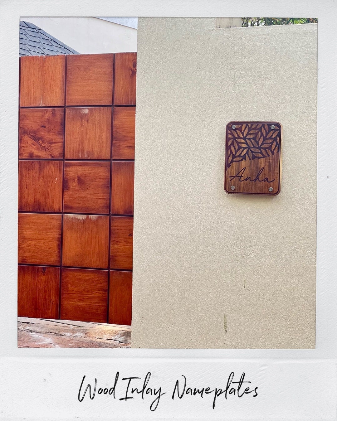 Custom Wood Inlay Name Board: Personalized Home Decor Sign - Etsy