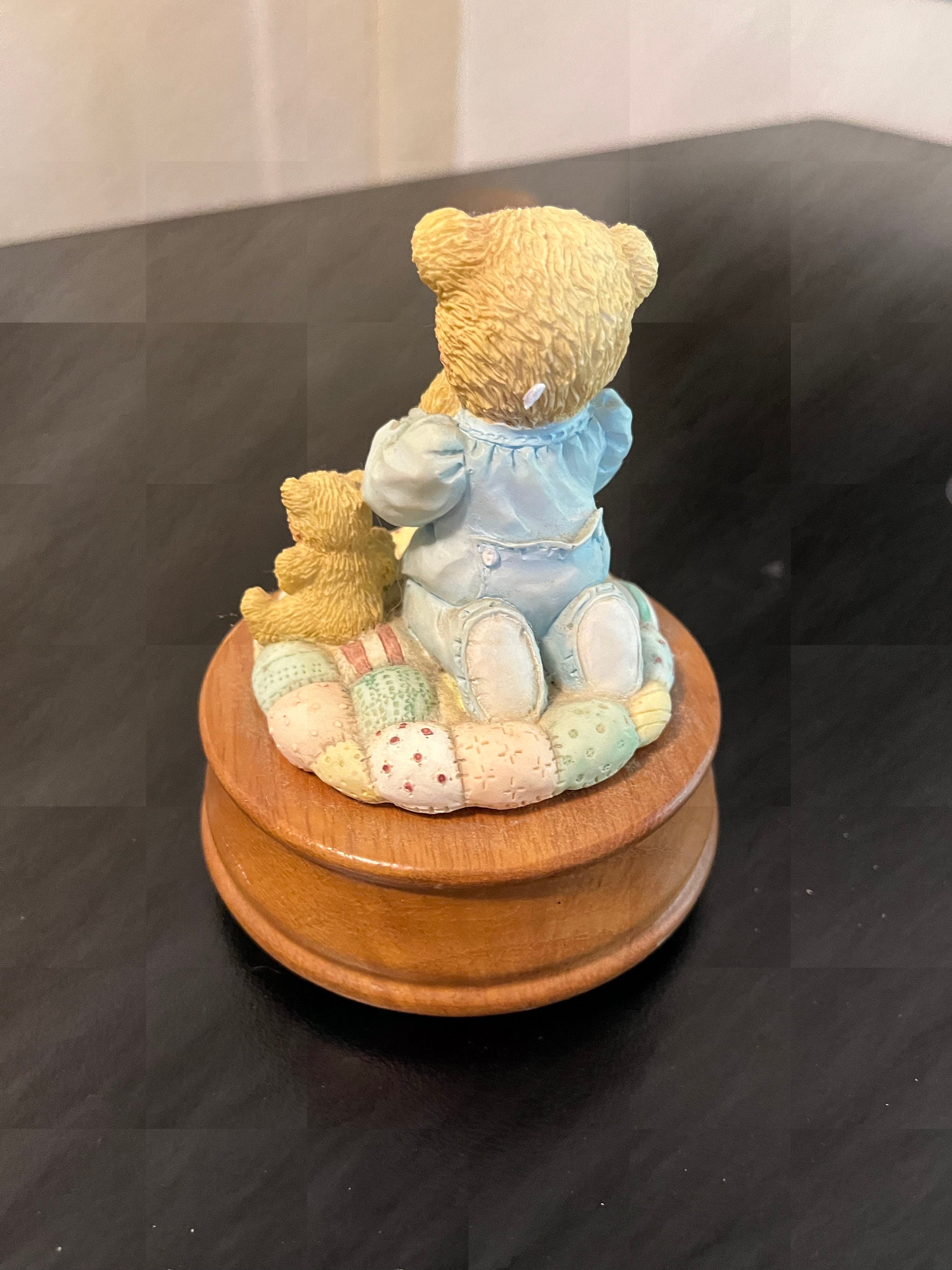 Vintage Teddy Bear Music Box - Etsy