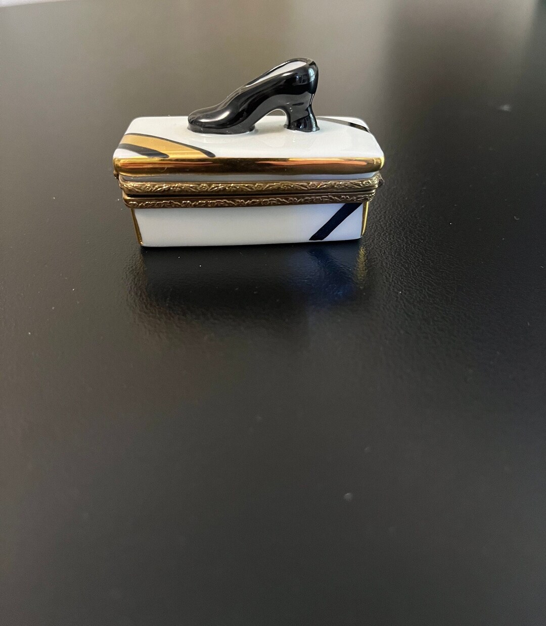 Antique Limoges Shoe Trinket Box – Hand Painted French Porcelain ...