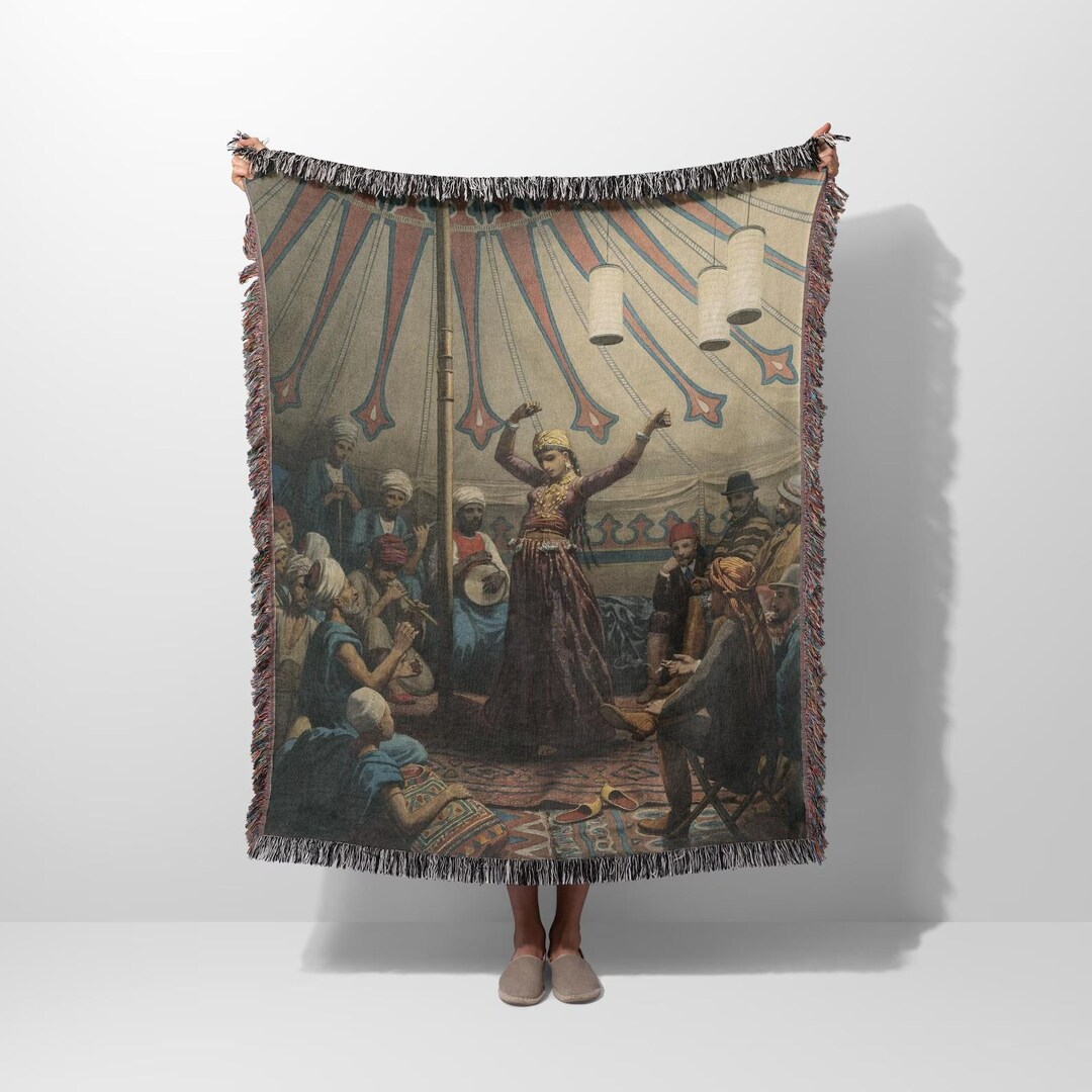 Belly Dancer Art Woven Blanket - Etsy