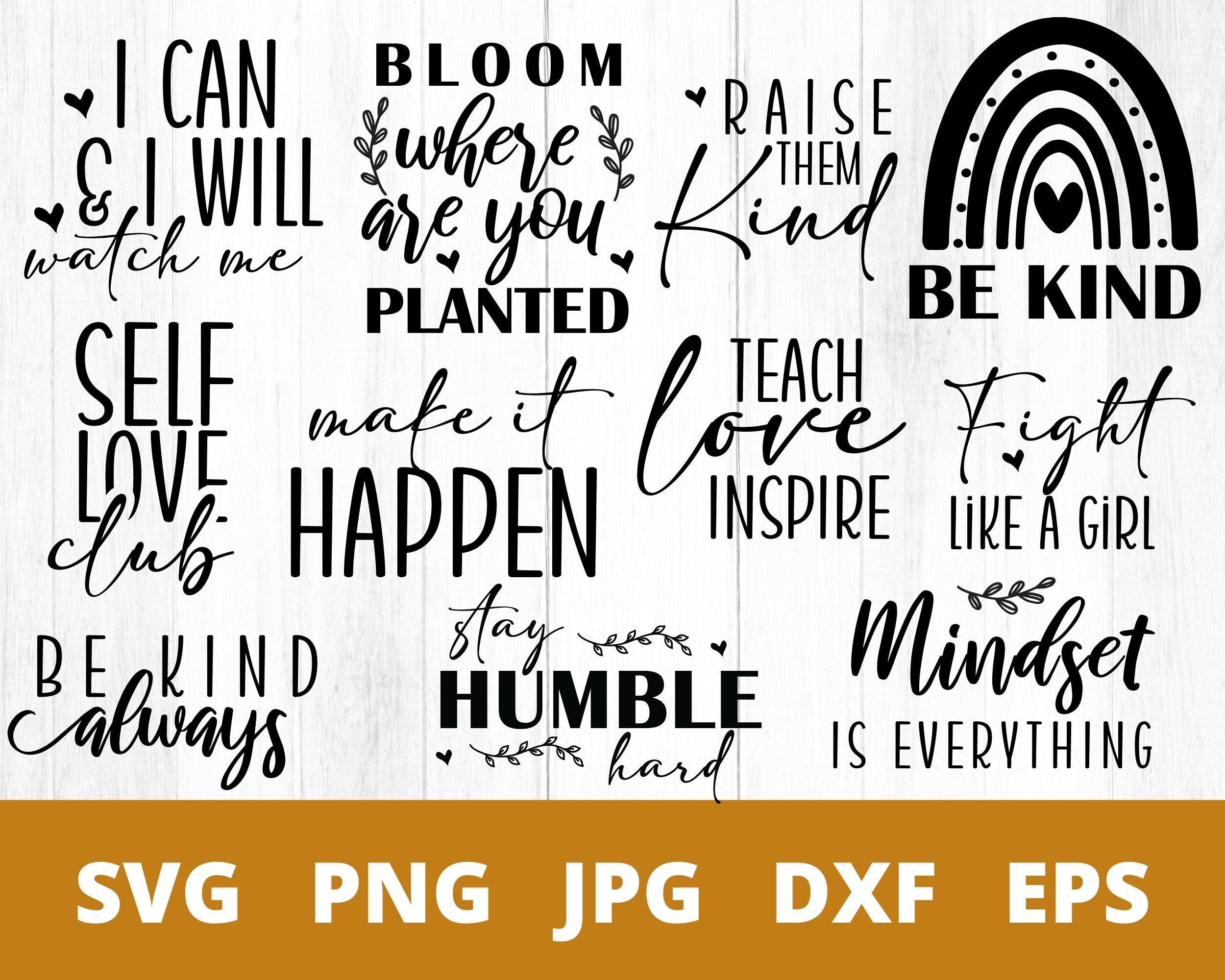 Inspirational Quotes Svg Bundle, Motivational Quotes Svg Bundle ...