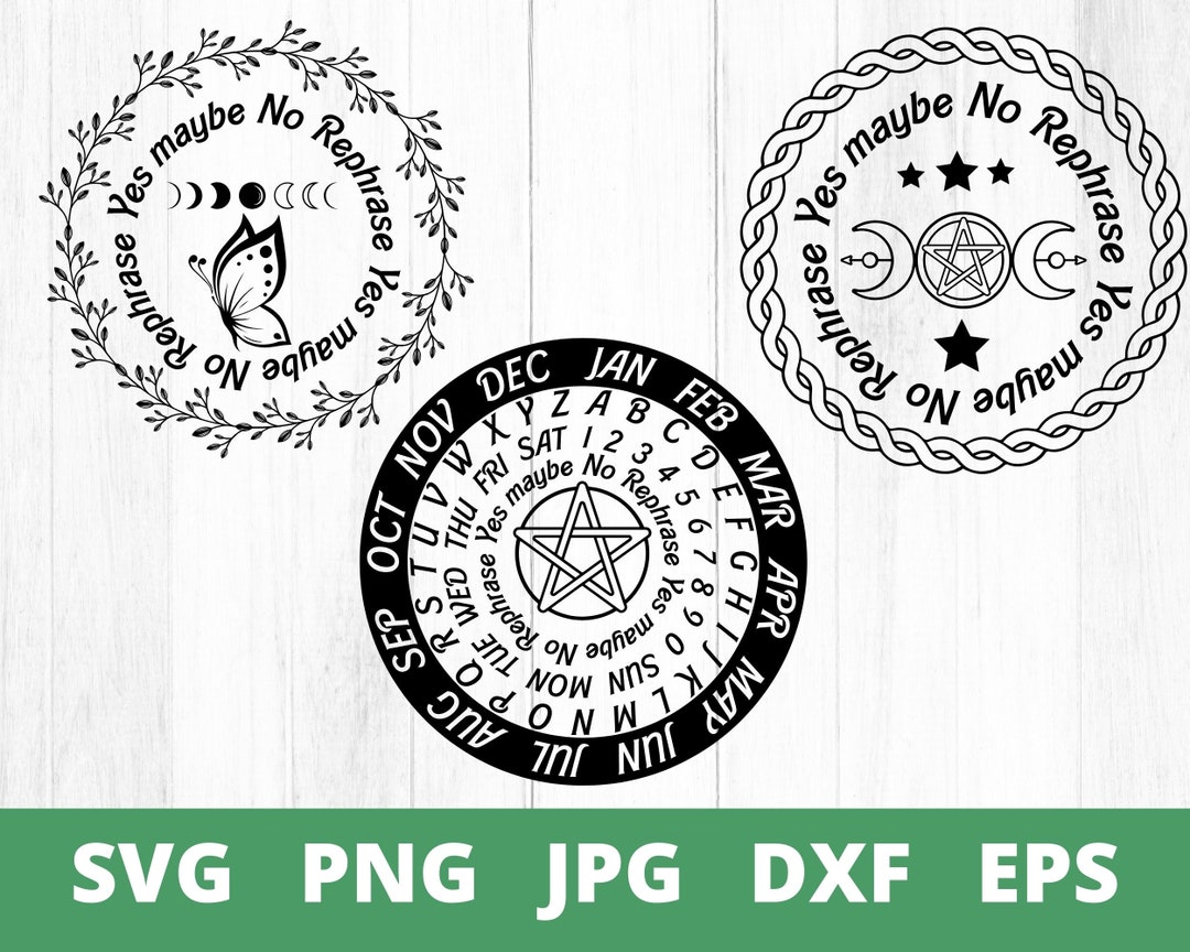 Pendulum Board Svg Cut Files For Cricut Ouija Spirit Board Svg
