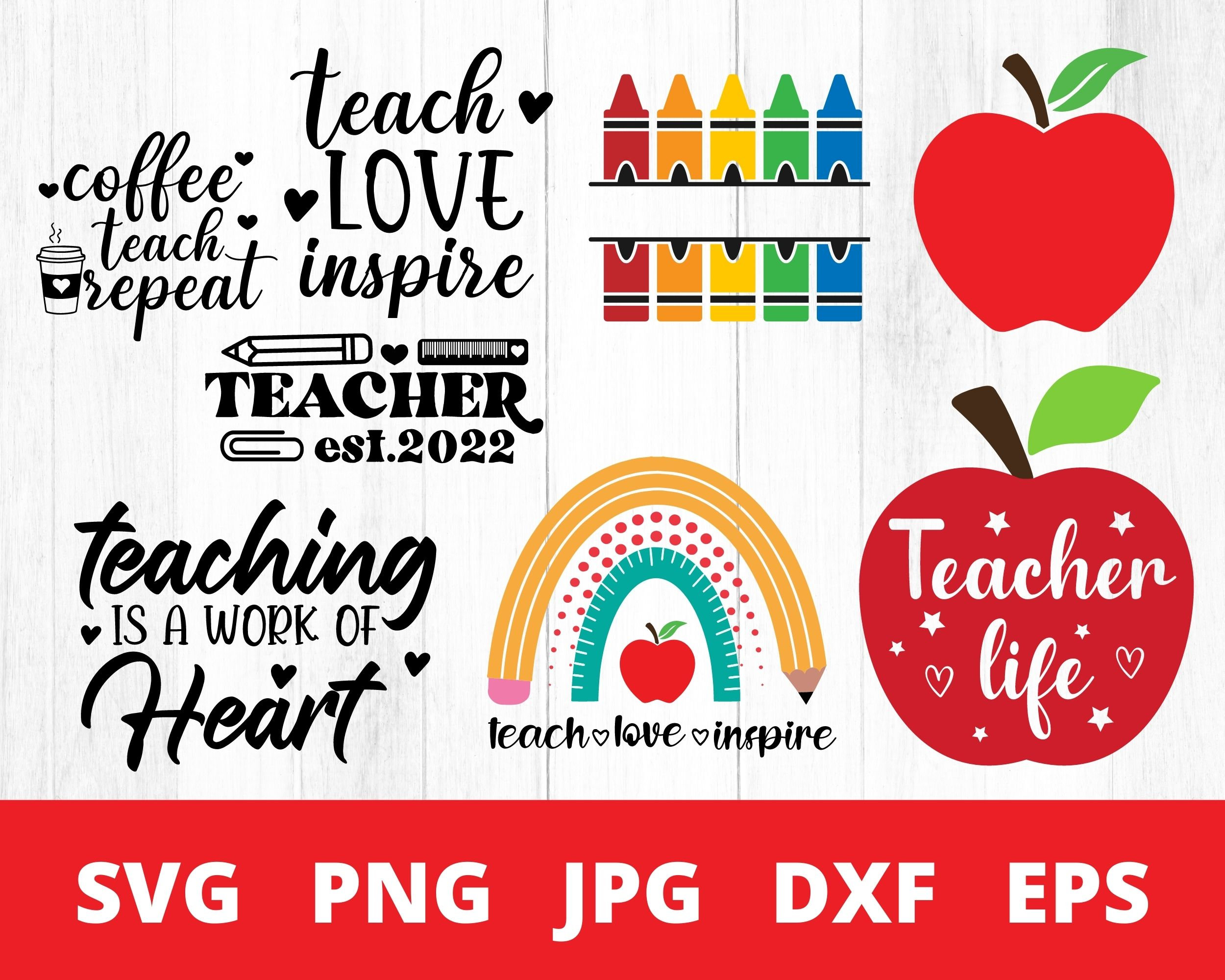Teacher Svg Bundle, Teacher Quote Svg, Teacher Svg, School Svg, Teacher ...