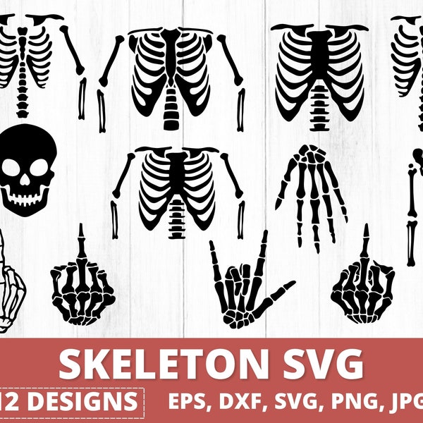 Skeleton Parts Svg - Etsy