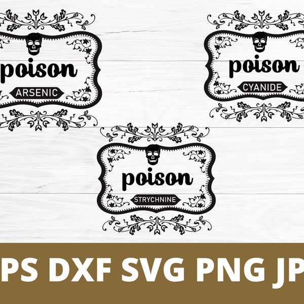 Poison Bottle Label - Etsy