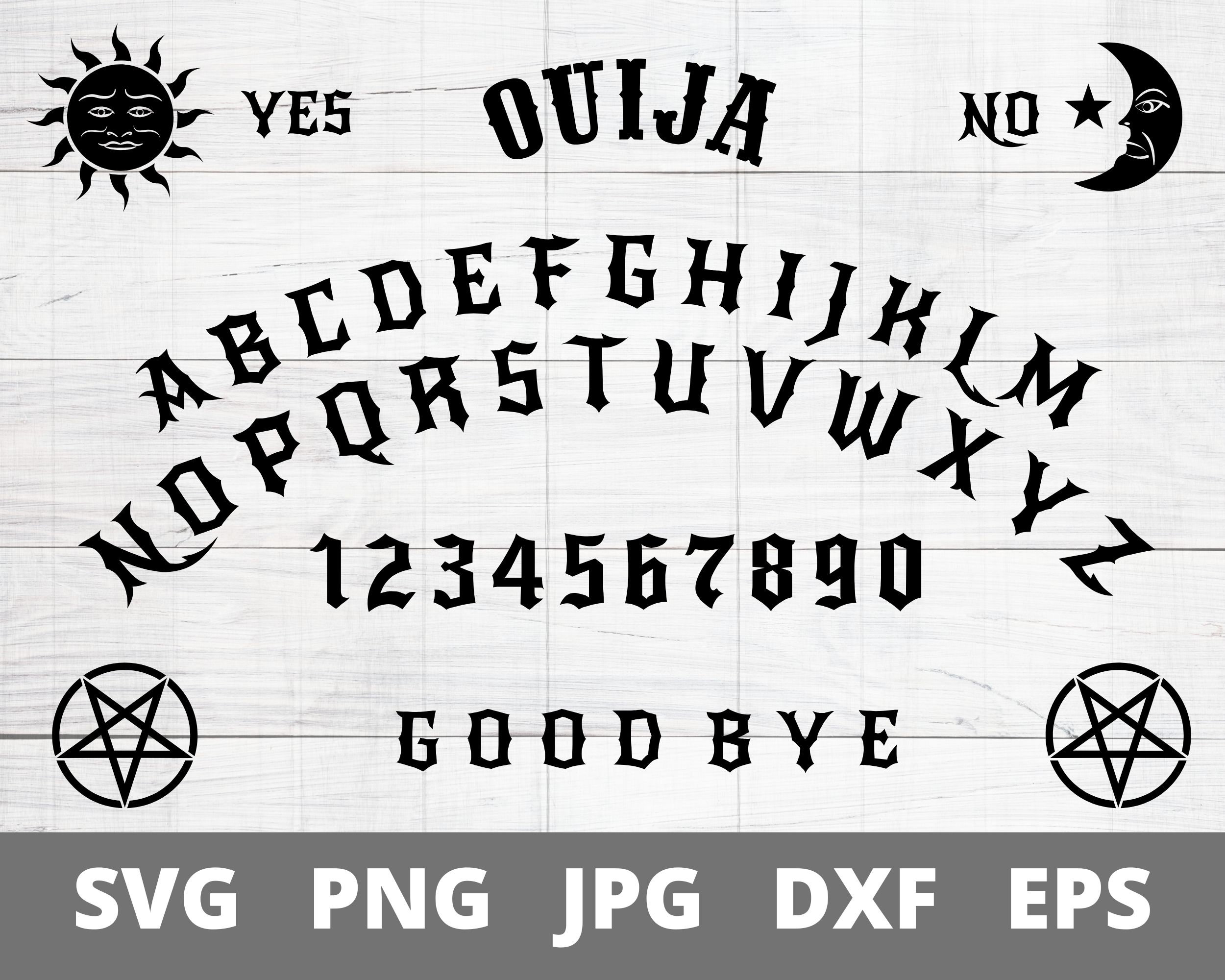 Classic Ouija Board SVG, Ouija Board Design Assortment, Ouija Occult ...