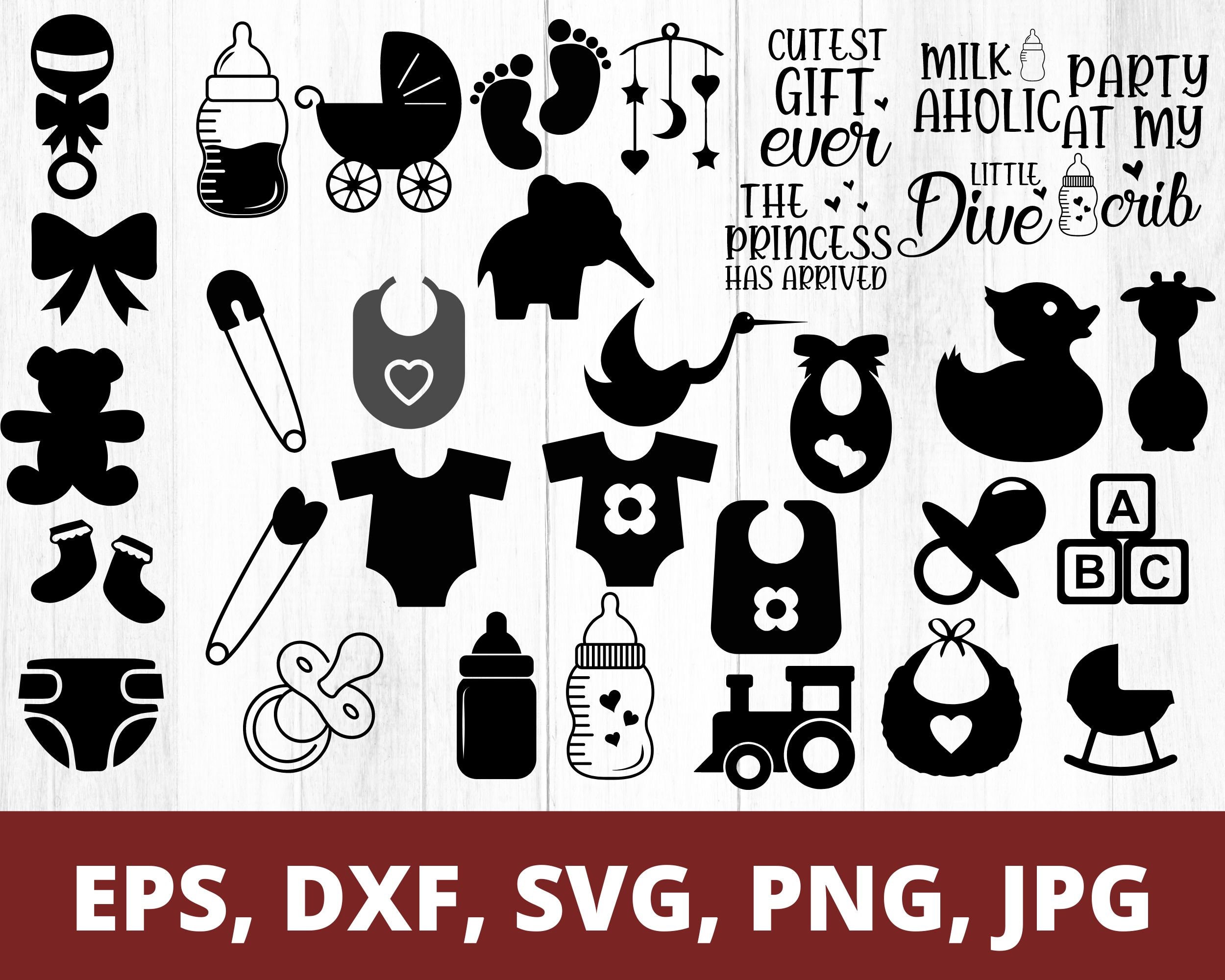 Baby SVG Bundle, Baby Shower SVG, Newborn SVG Bundle, Baby Quote Bundle ...