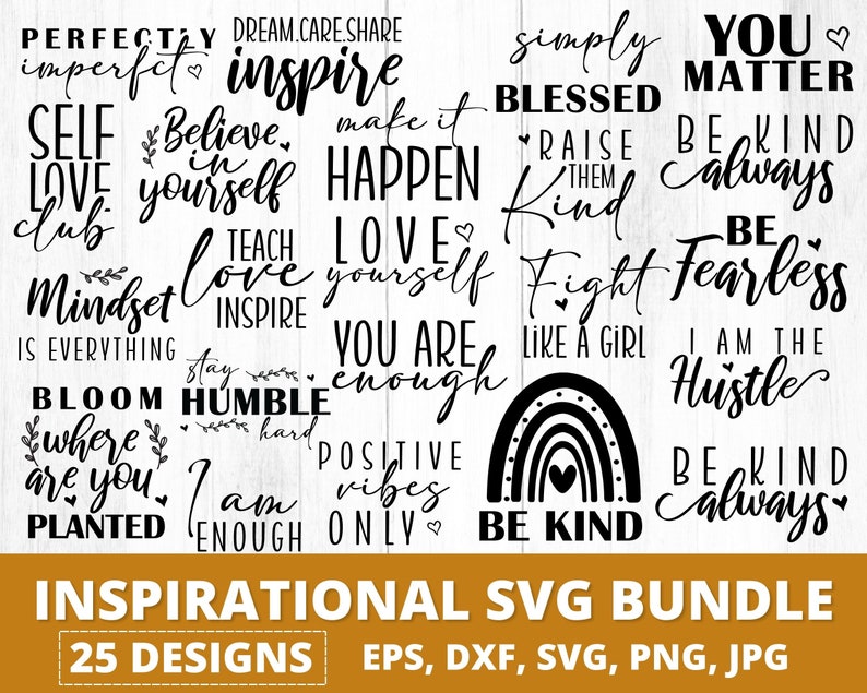 Inspirational Quotes Svg Bundle, Motivational Quotes Svg Bundle ...