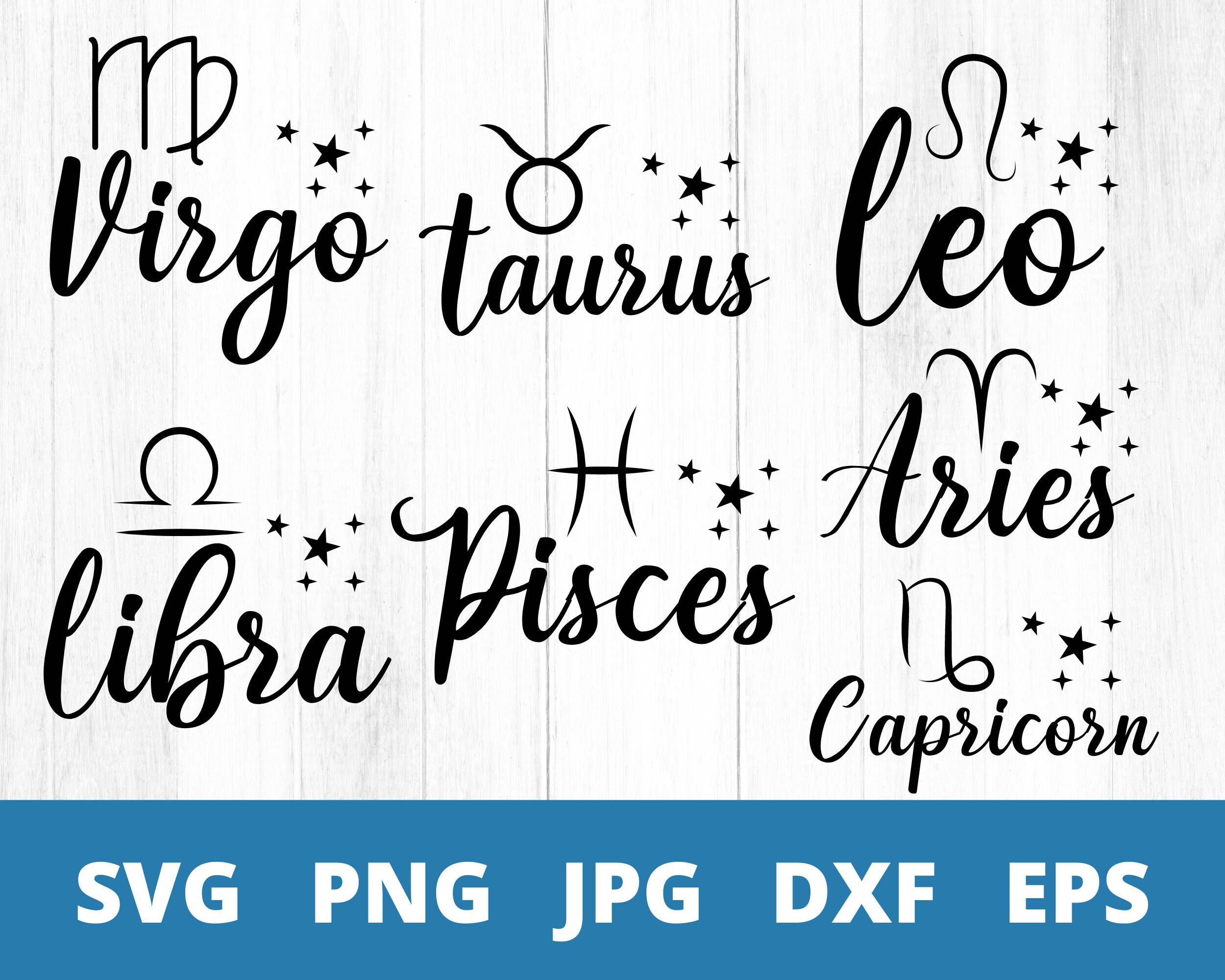 Zodiac Sign Svg Bundle Floral Zodiac Sign Svg Astrology Svg - Etsy