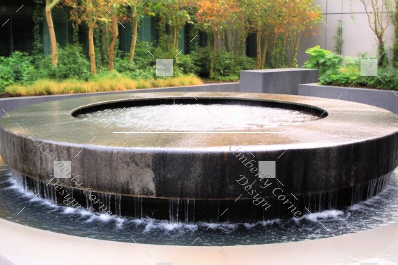 Round Fountain Digital Backdrop, Backdrop Overlays, Photography Digital ...
