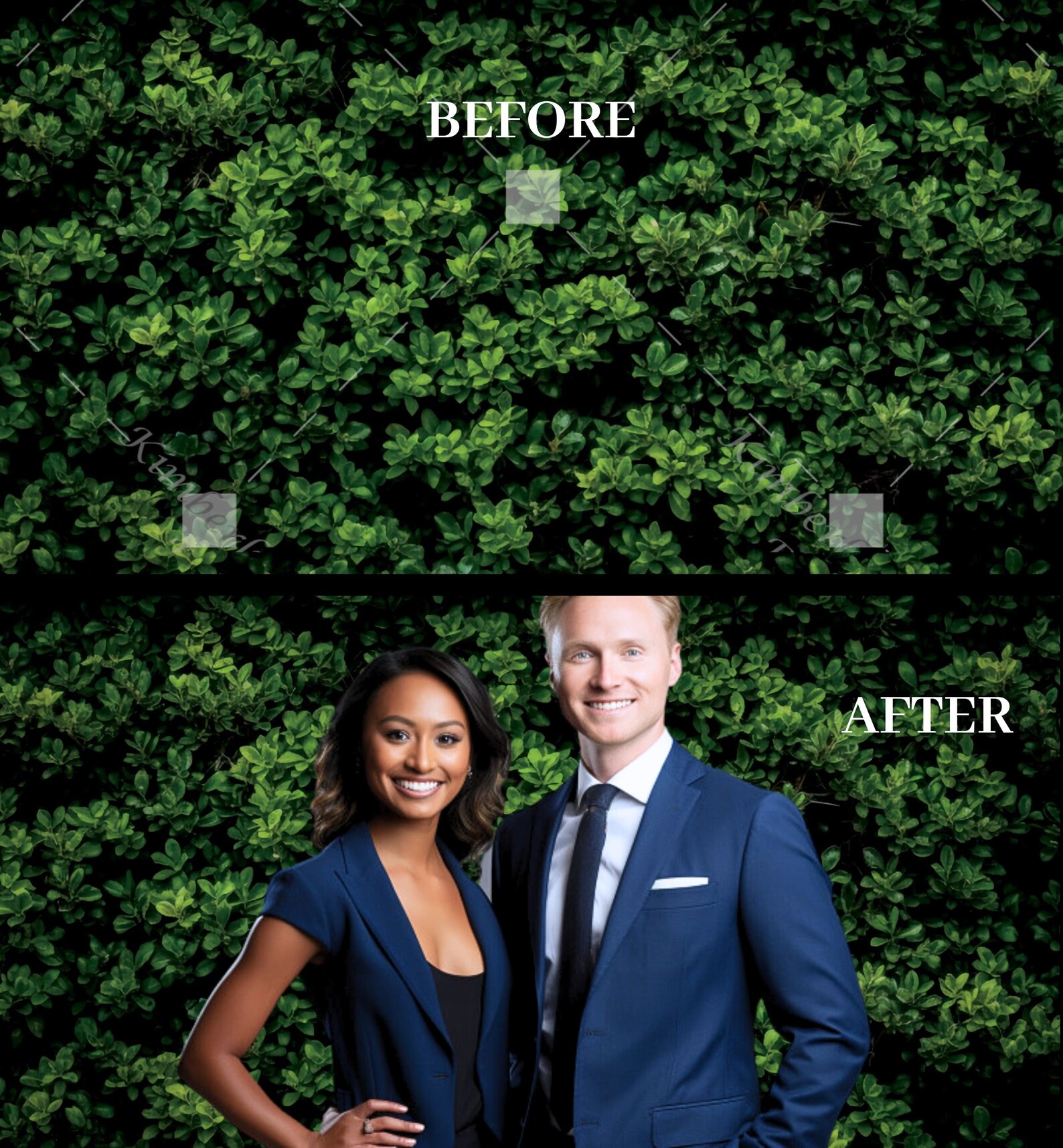 Greenery Wall Digital Backdrop, Backdrop Overlays, Photography ...