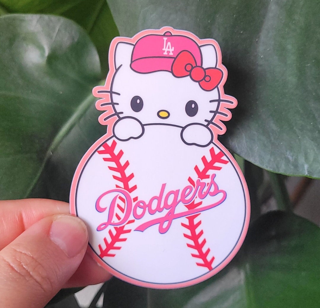 Kitty Dodgers Pink Die Cut Sticker Dodgers Fan Girly Gifts Pink - Etsy