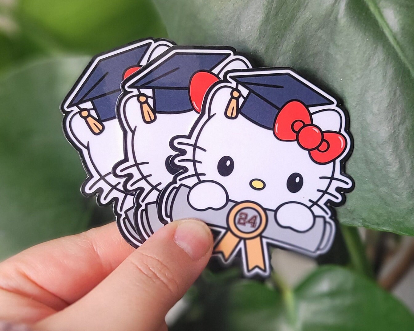 Hello Kitty Graduate Die Cut Vinyl Sticker 2024 Seniors Cute Sticker ...