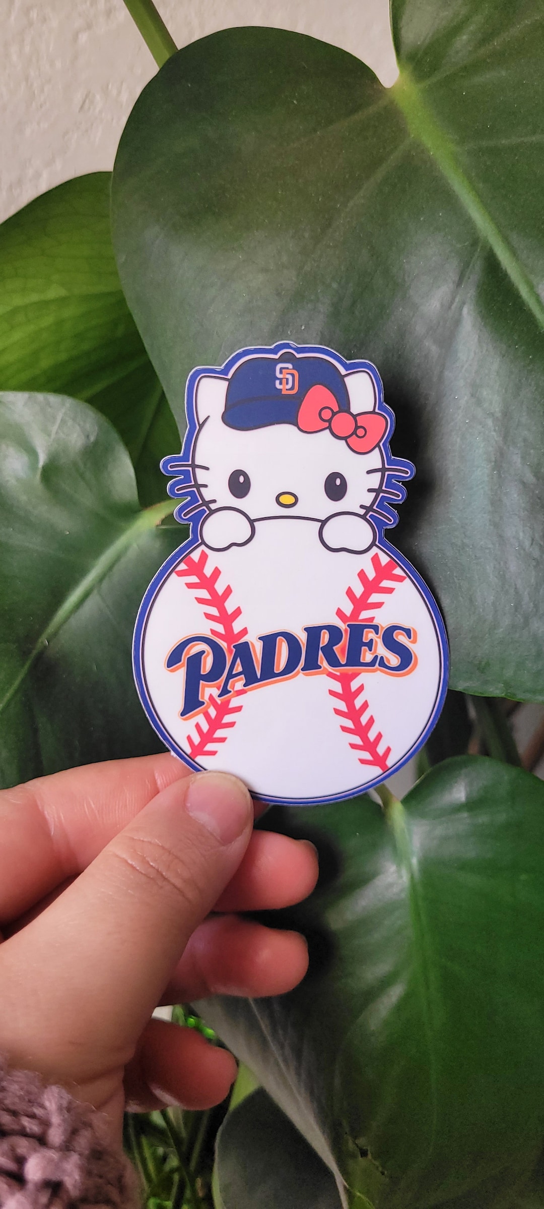 Hello Kitty Padres Die Cut Vinyl Sticker San Diego Padres Baseball Fan ...