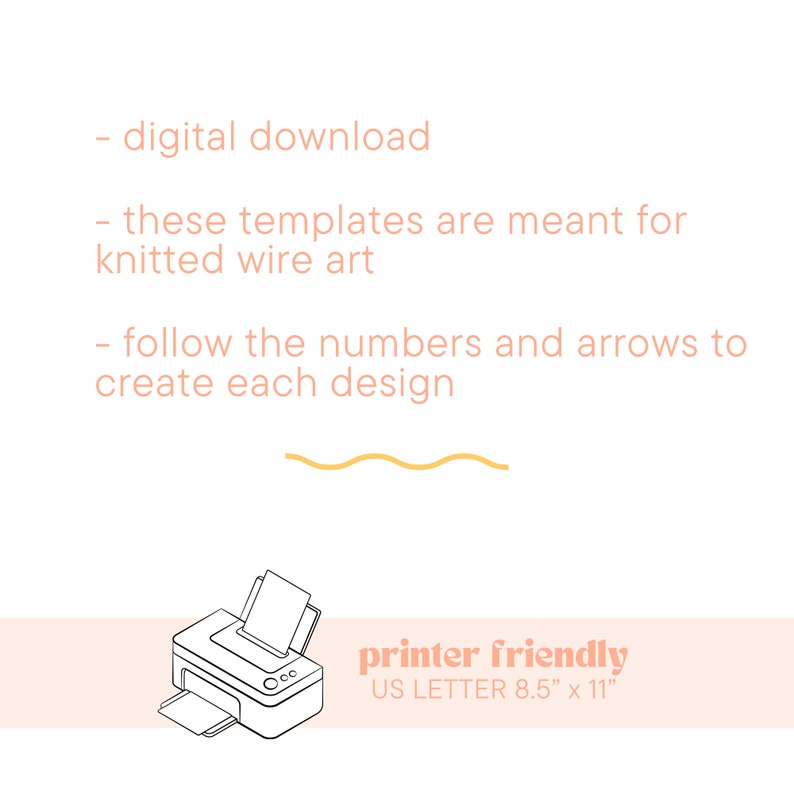 Knitted Wire Art Templates: Letter & Number Designs (digital Download ...