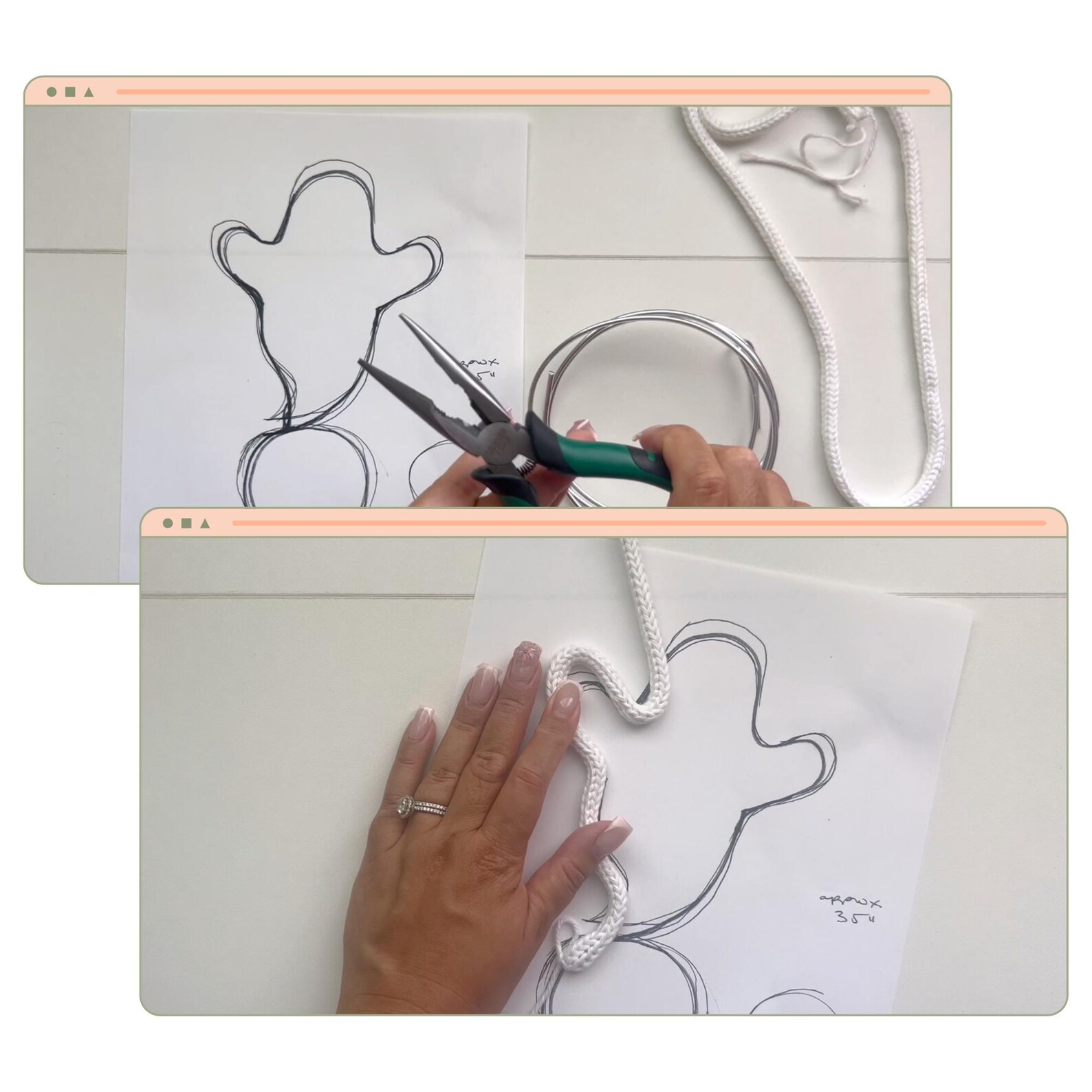 Knitted Wire Floating Ghost: Halloween Video Tutorial & Template ...
