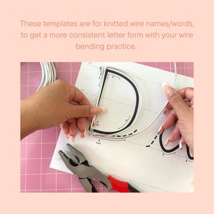 Printable Letter Templates for Knitted Wire | Icord Tricotin | Digital ...