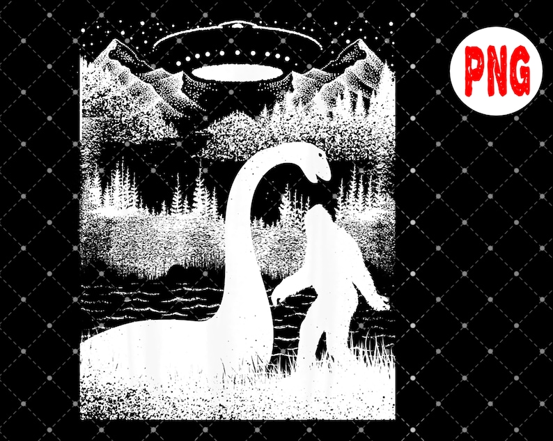 Bigfoot Loch Ness Monster Nessie Funny Sasquatch Ufo Cryptid - Etsy