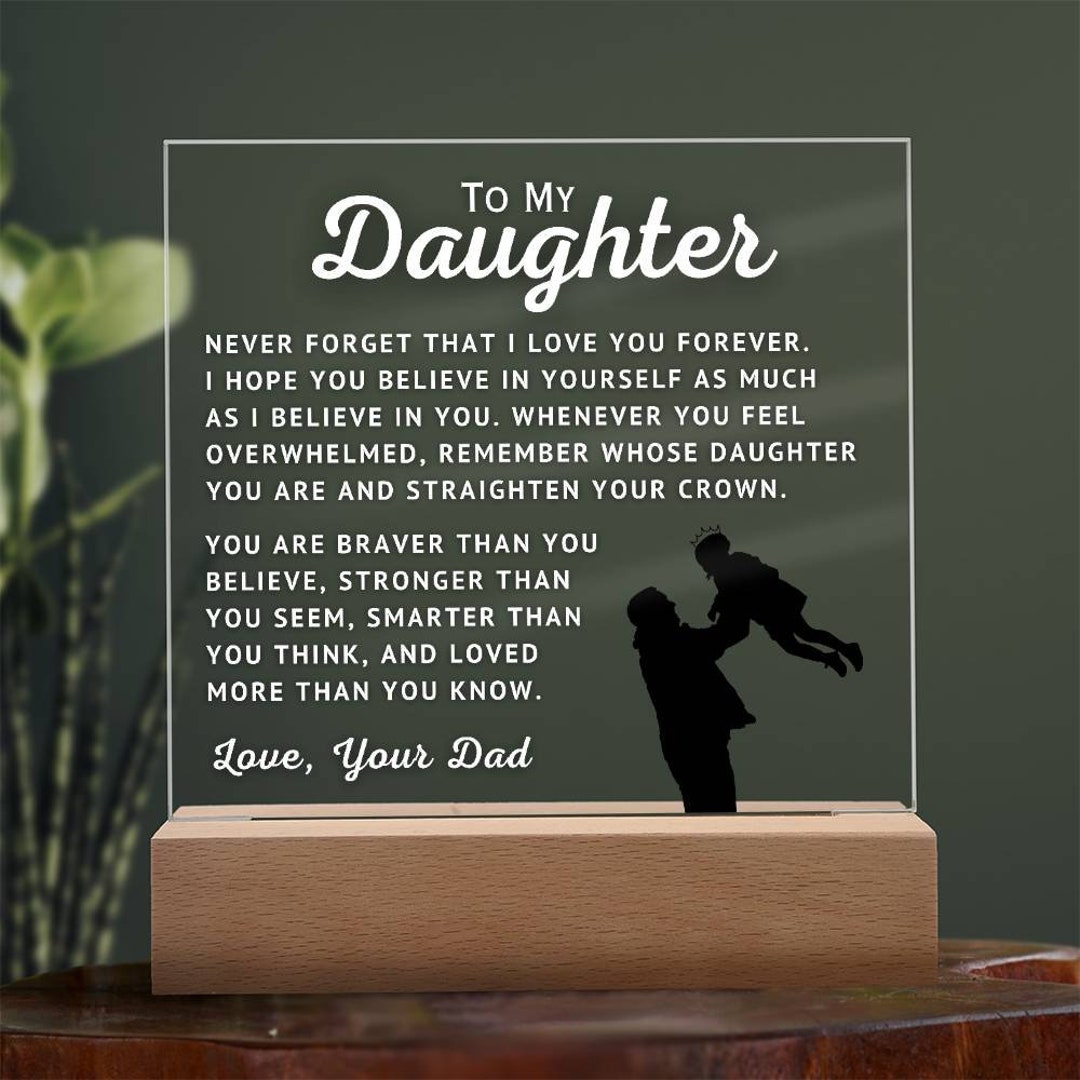 Personalized Acrylic Plaque for Daughter – Sentimental Gift From Dad - Etsy