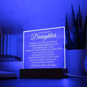 Personalized Acrylic Plaque for Daughter – 'straighten Your Crown' - Etsy
