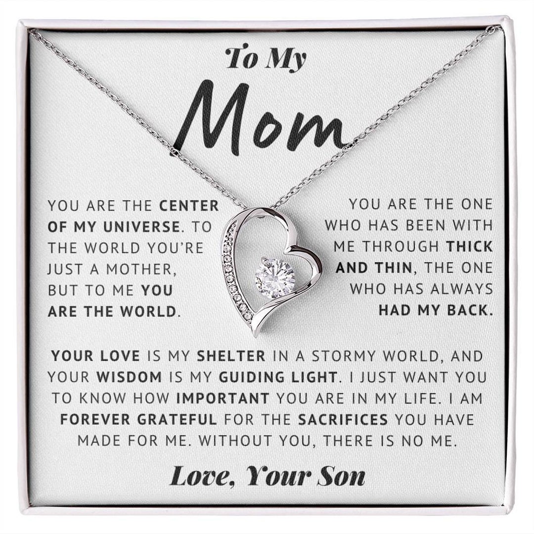 To My Mom Forever Love Gift for Mom, Present From Son, Xmas Christmas ...